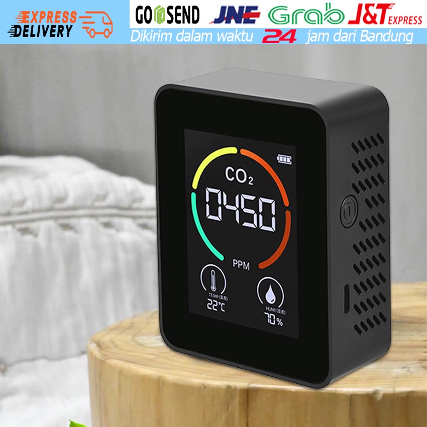 Jual 3 in 1 Alat Ukur Kualitas Udara Detector CO2 Indoor Temperature ...