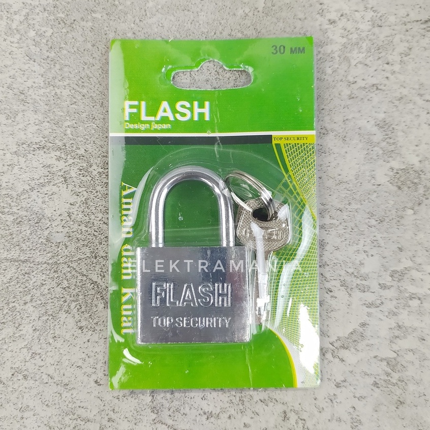 Jual Gembok Rumah / Pagar / Motor / Leher Pendek 30 mm FLASH | Shopee ...