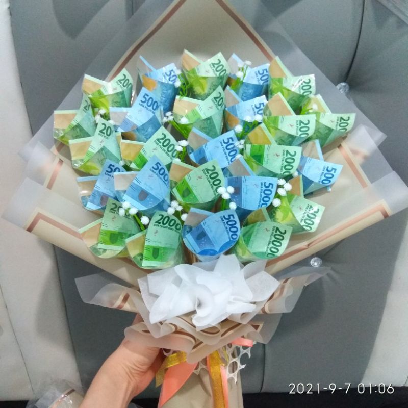 Jual buket bunga uang asli / bouquet uang asli, ready | Shopee Indonesia