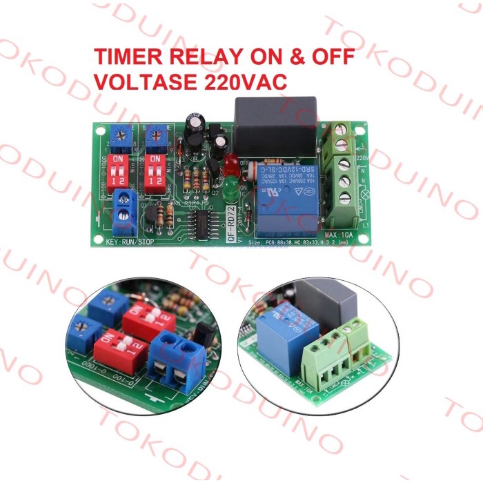 Jual DIGITAL TIMER DELAY RELAY ON OFF 220VAC OTOMATIS OTOMASI KONTROL ...
