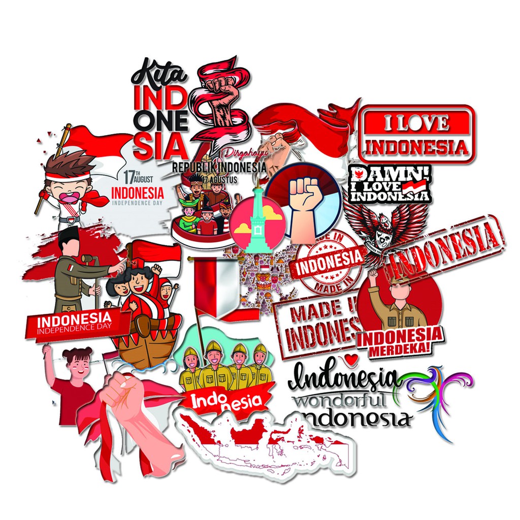 Jual 25pcs STICKER PACK INDONESIA | STICKER TUMBLR LAPTOP HP | STICKER ...