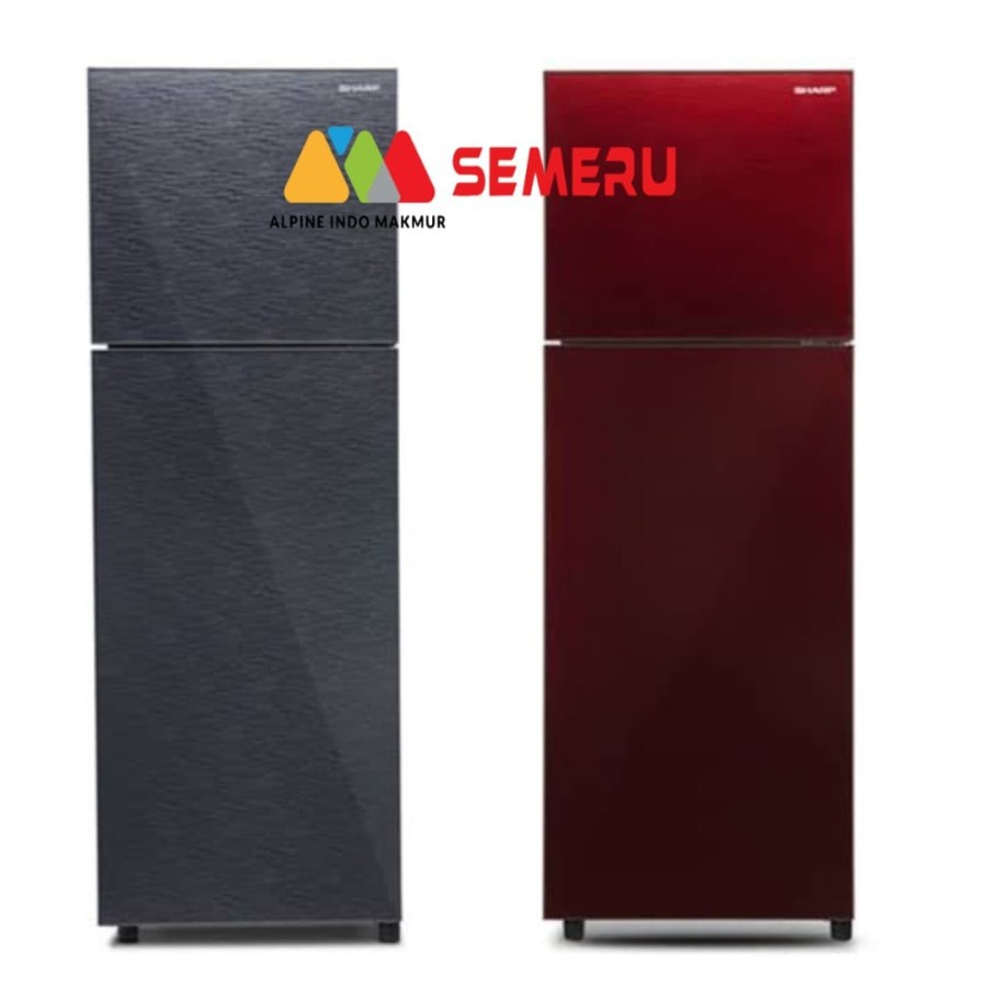 Jual SHARP Kulkas 2 Pintu Glass Door SJ-246 XG(khusus makassar) | Shopee Indonesia