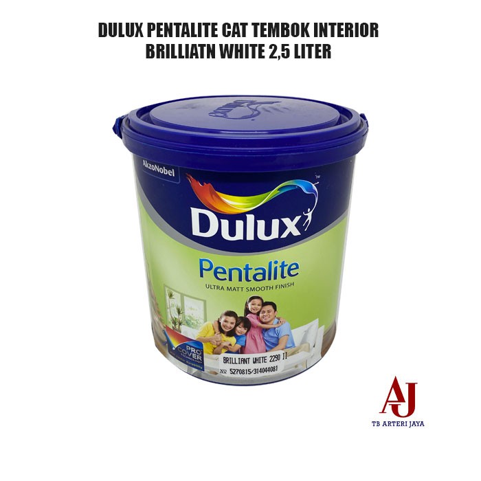 Jual Dulux Cat Dulux Pentalite 2.5 Liter Brilliant White Cat Interior ... Jual Dulux Cat Dulux Pentalite 2.5 Liter Brilliant White Cat Interior ...