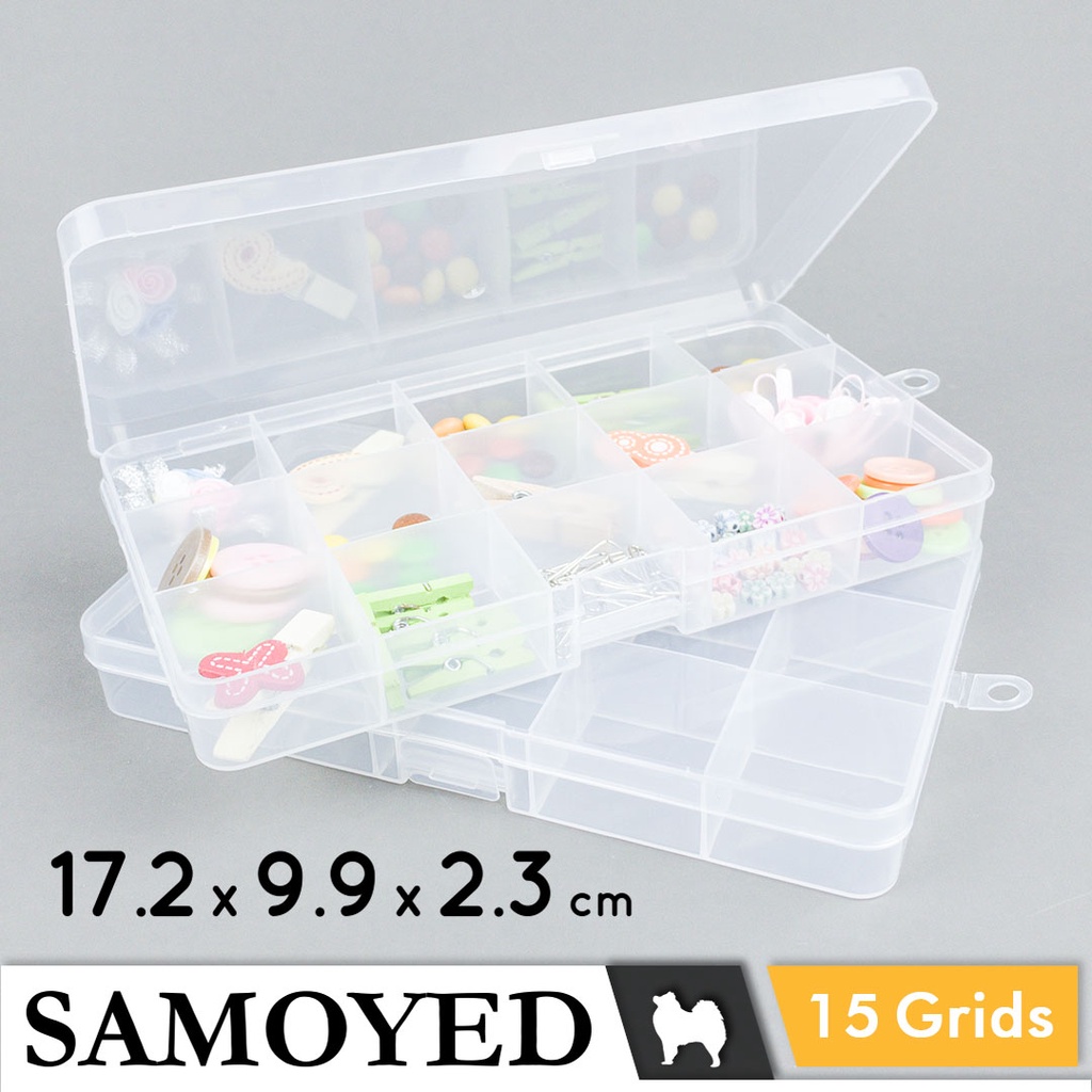 Jual Tempat / Kotak Plastik PP Penyimpanan Serba Guna 15 Sekat / Grids ...