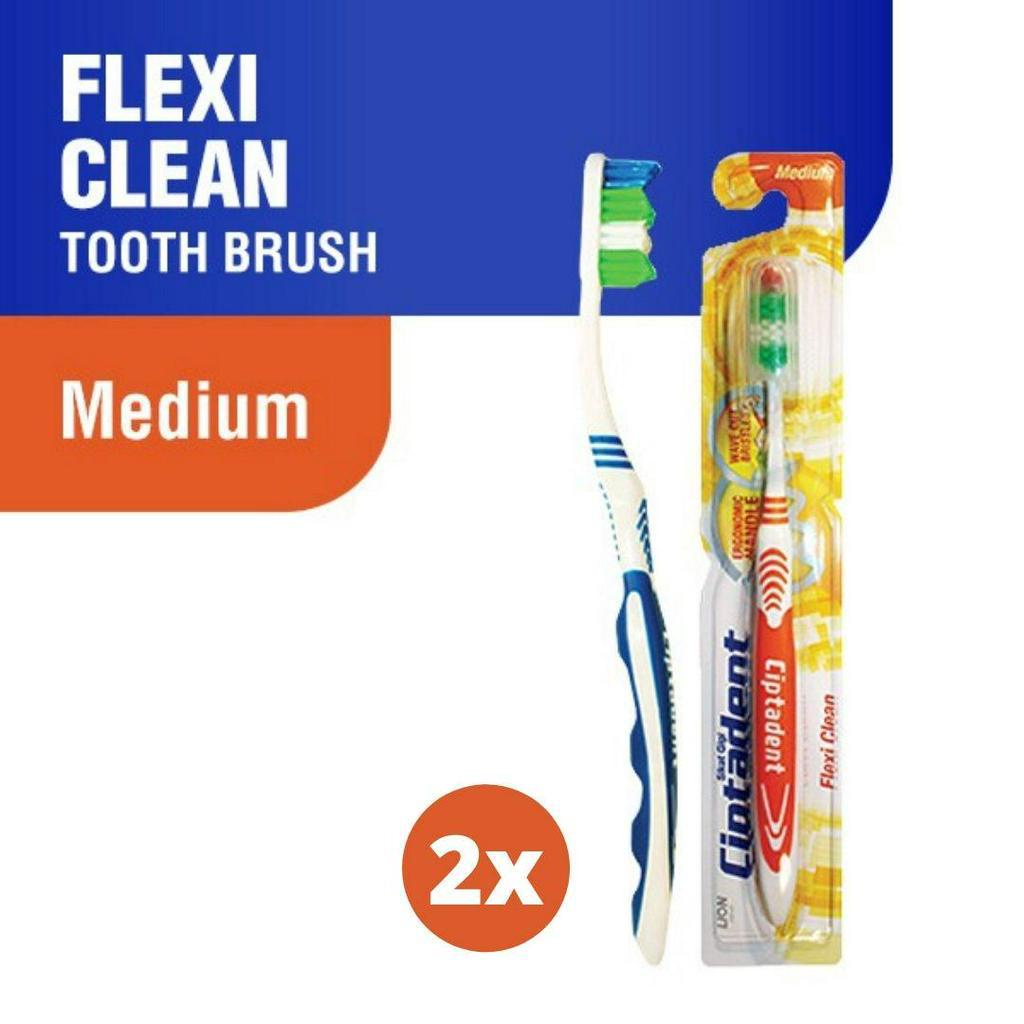 Jual Ciptadent Toothbrush Flexi Clean Medium 2 pcs | Shopee Indonesia