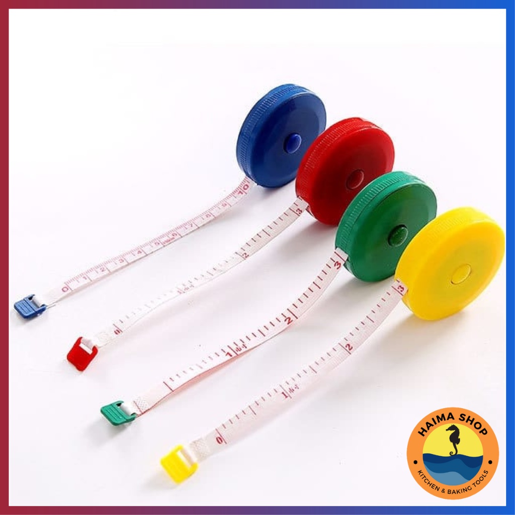 Jual Meteran Gulung Mini 150cm / METERAN PRAKTIS / Meteran Penjahit ...