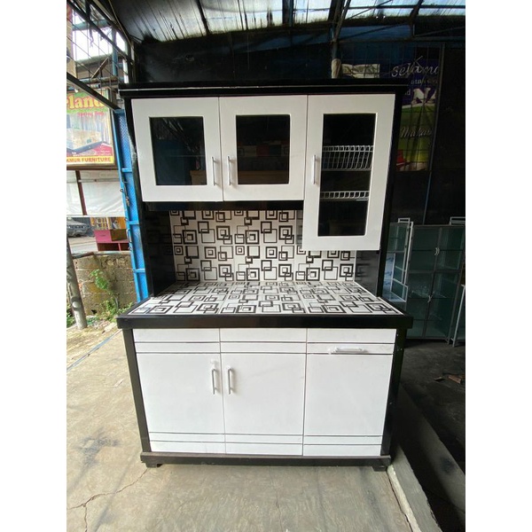 Jual Lemari makan 3pintu // lemari sayur // rak dapur bloktik | Shopee ...