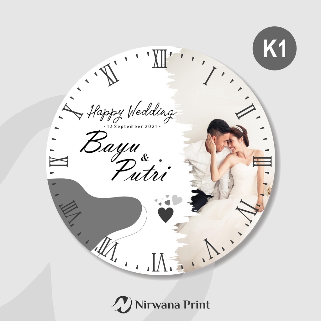 JAM DINDING CUSTOM FOTO GRATIS DESAIN | Shopee Indonesia
