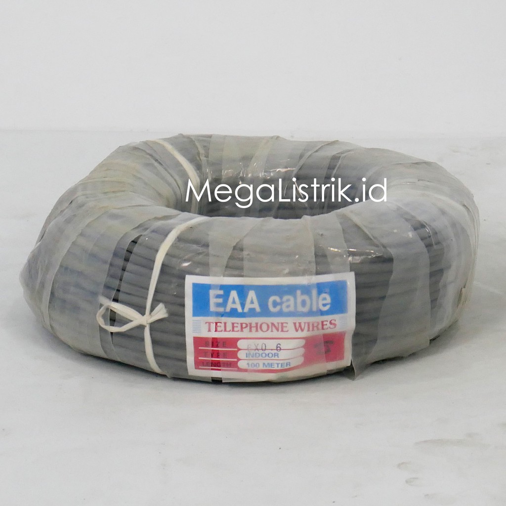Jual EAA KABEL TELEPON INDOOR 3 PAIR ISI 6 X 0.6 ABU - ABU ( 100 METER ...