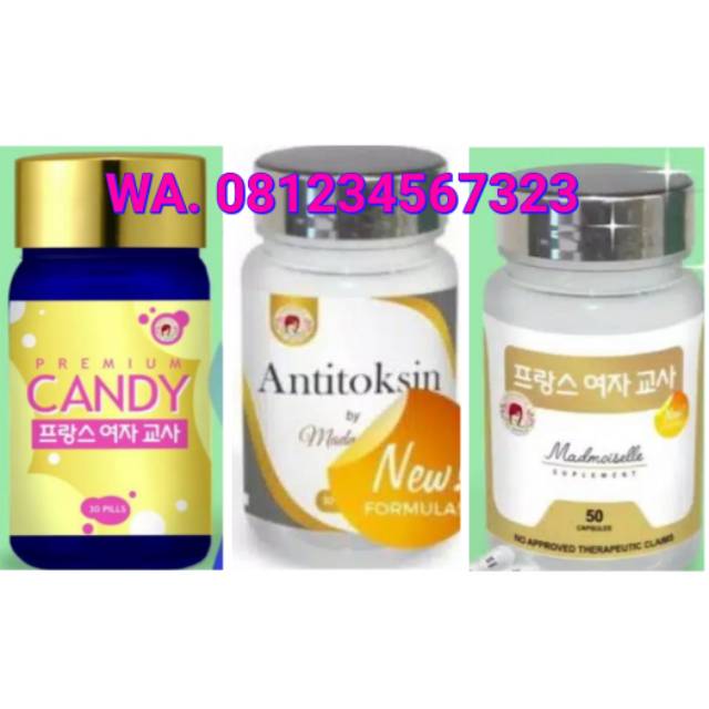 Jual Paket kombinasi CANDY + ANTITOKSIN + KOREAN WHITENING Indonesia ...
