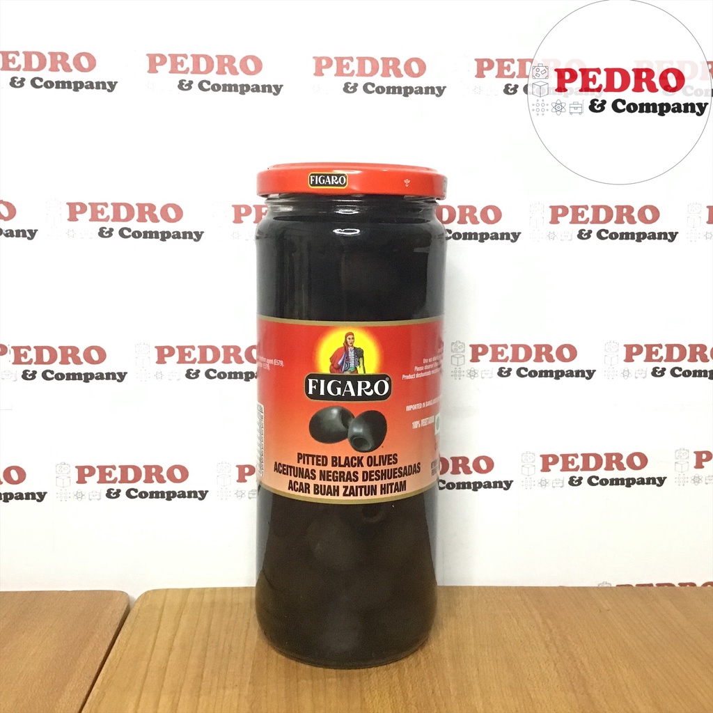 Jual Figaro pitted black olives 450 gram - buah olive dalam toples beling kaca | Shopee Indonesia