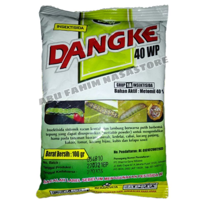 Jual DANGKE 40 WP 100 GRAM / INSEKTISIDA DANGKE 40 WP / RACUN HAMA ULAT ...