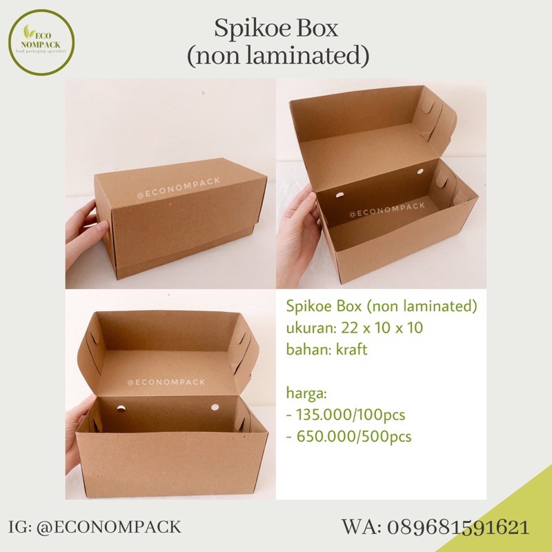 Jual box panjang 22x10x10 50pcs non laminated/ bomboloni/ box panjang ...