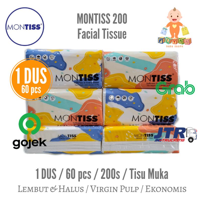 Jual 1 DUS isi 60 pcs Montiss Facial Tissue 200 s / Tisu Muka Montiss ... Jual 1 DUS isi 60 pcs Montiss Facial Tissue 200 s / Tisu Muka Montiss ...