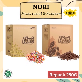 Jual Meses Coklat & Rainbow Nuri Repack 500g, 250g, 150g / Topping ...