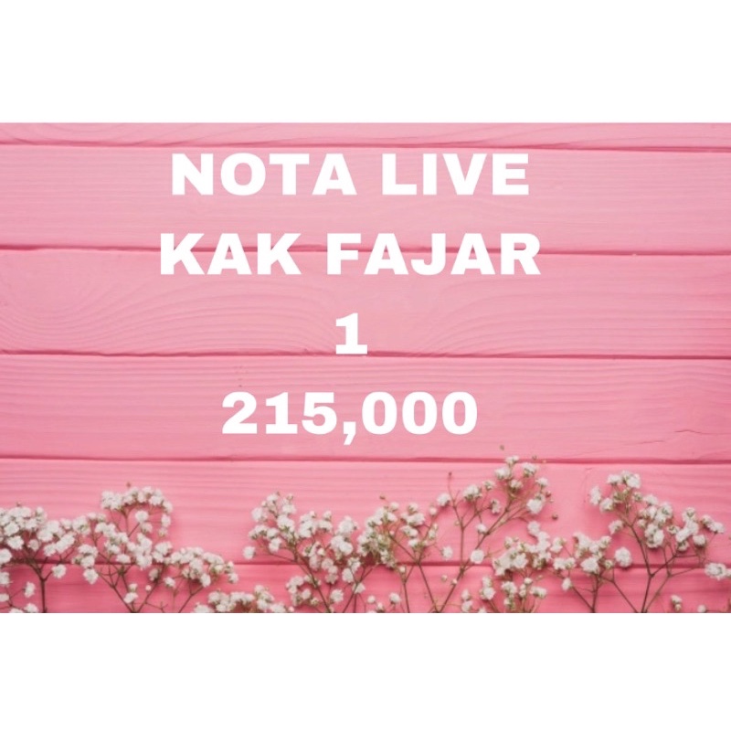 Jual NEW NOTA LIVE KAK FAJAR | Shopee Indonesia Jual NEW NOTA LIVE KAK FAJAR | Shopee Indonesia