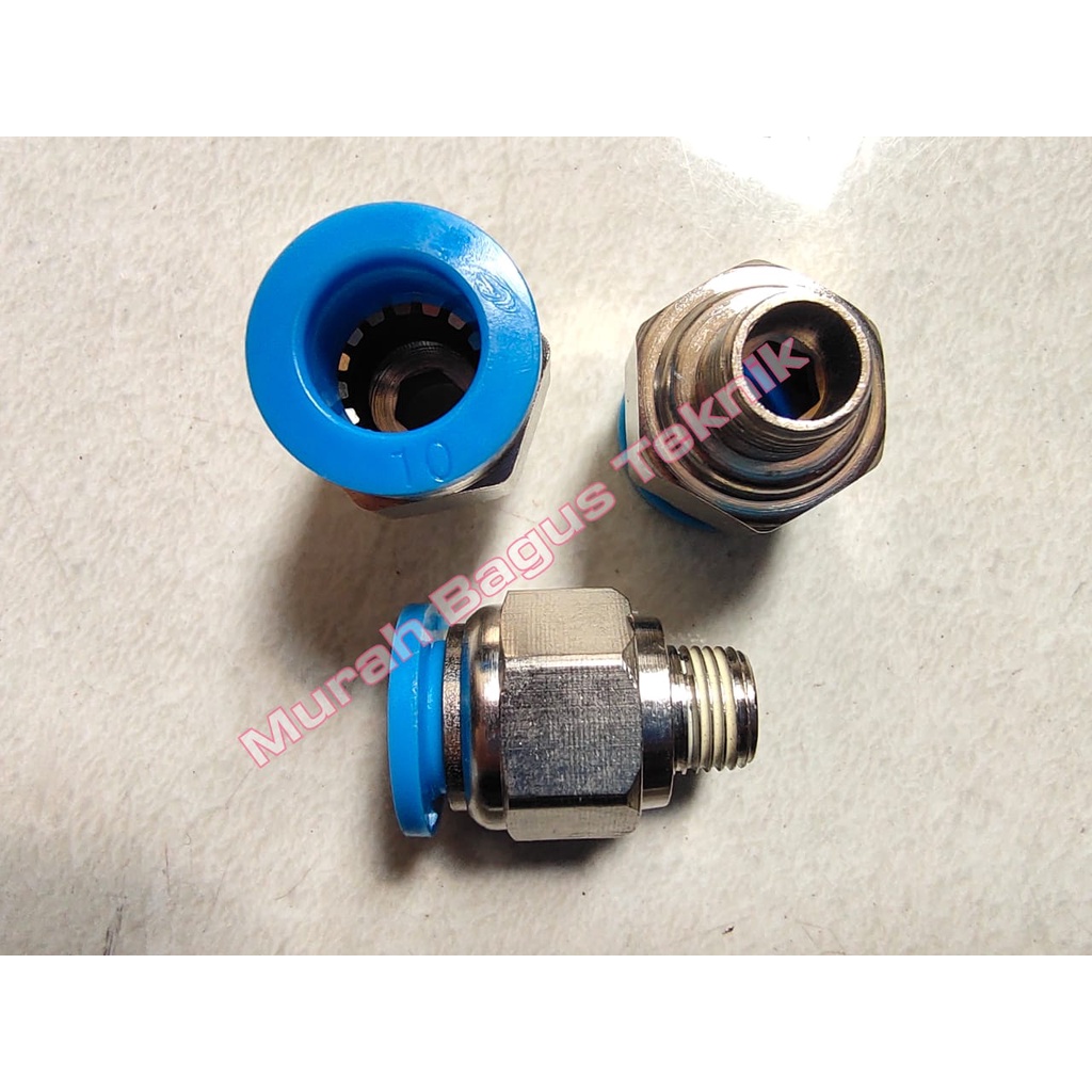 Jual Fitting Angin PCM 10-1 Fitting Pneumatic PCM 10mm - 1/8 Inchi ...