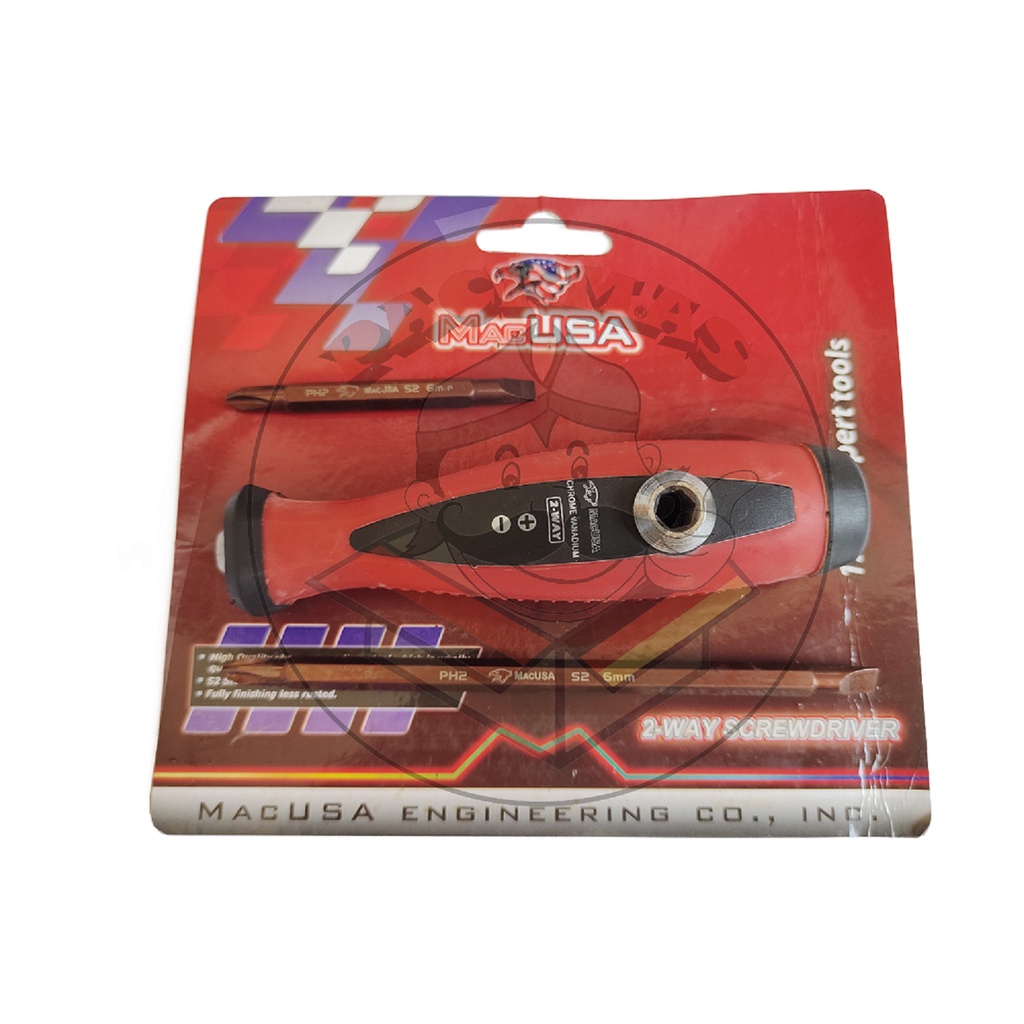 Jual MAC USA Obeng 2 Way 4in1 Model T 1" - 4" Bolak-Balik Gagang Karet ...