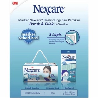 Jual 3M Nexcare Daily Mask 3 Ply / Masker Sehari-hari 25-tokolistrik-1 ...