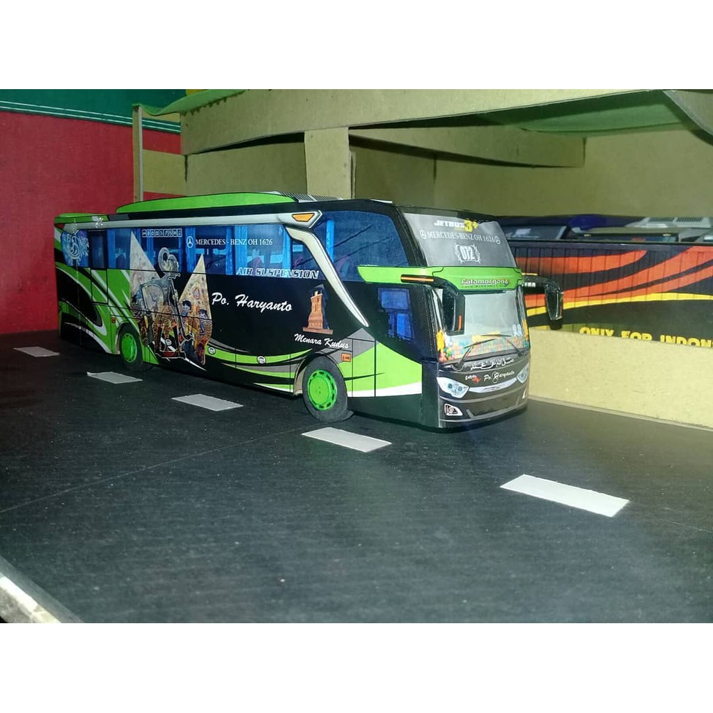 Jual Miniatur Bus Haryanto SHD Wayang Hijau | Shopee Indonesia