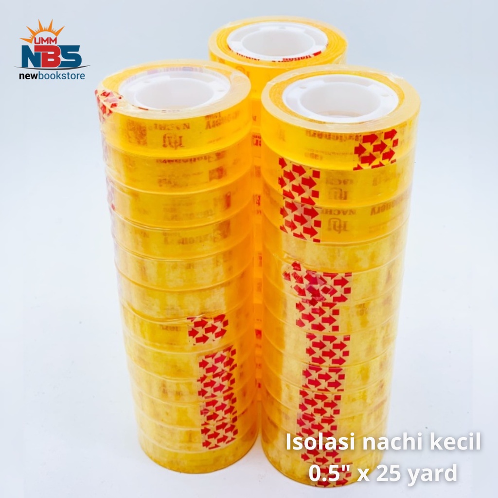 Jual Isolasi Nachi Kecil Ukuran 0.5" x 10 yard | Shopee Indonesia