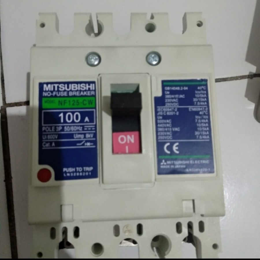Jual MCCB NFB breaker Mitsubishi NF-125CW NF125CW NF125-CW 100A | Shopee Indonesia