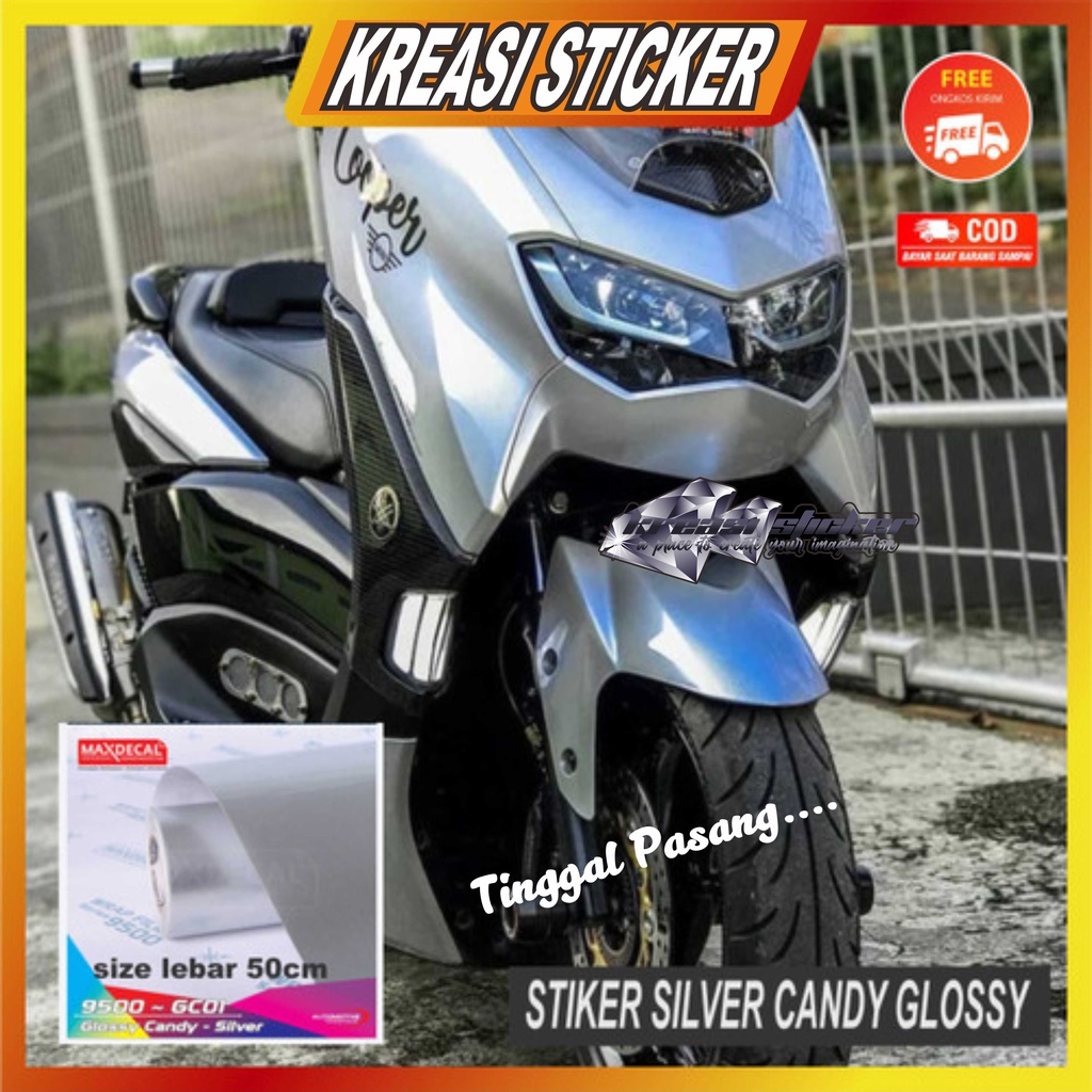 Jual decal nmax old/new polos warna silver metalic candy full body ...