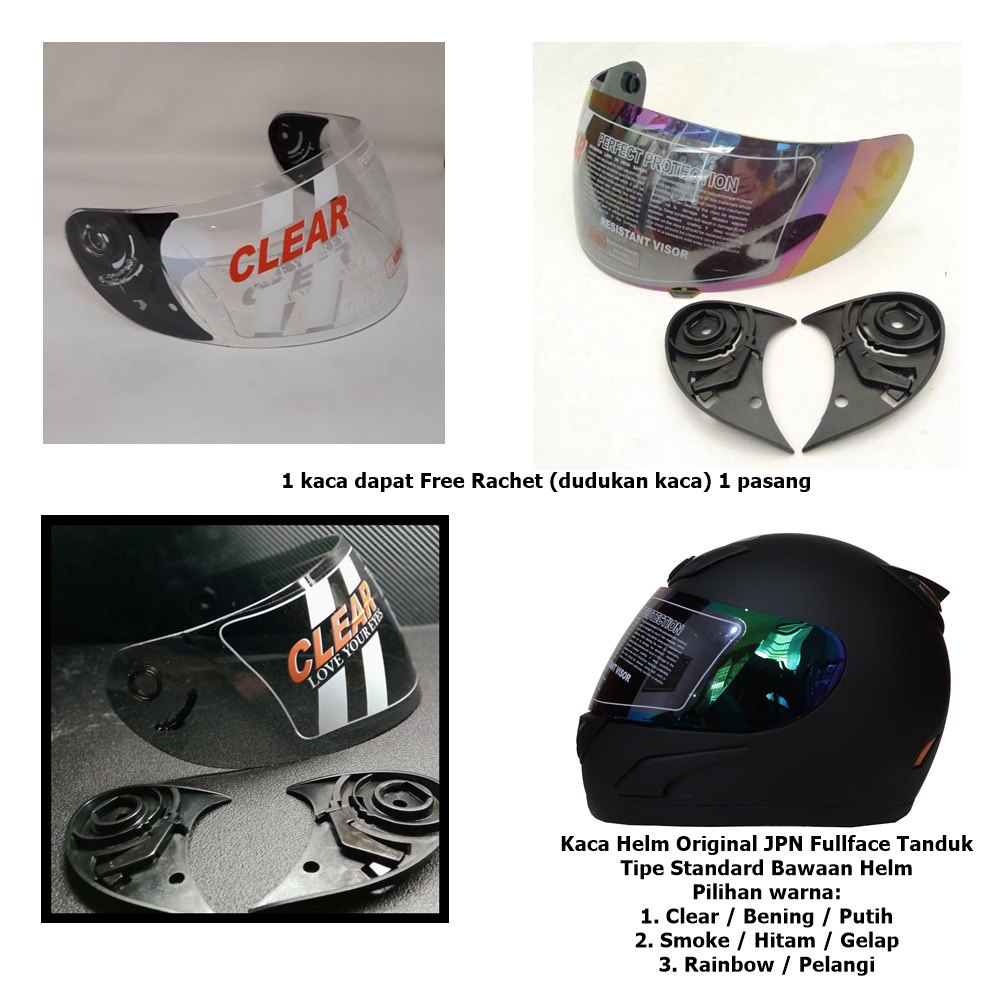 Jual Kaca Visor Helm Full face JPN tanduk Pnp BMC BLADE STAR INK 2IN1 ...