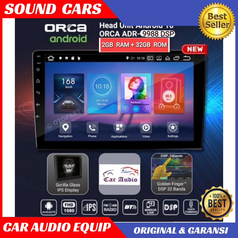 Jual Head Unit Android 10 inch ORCA ADR 9988 DSP Android 10" ORCA ...