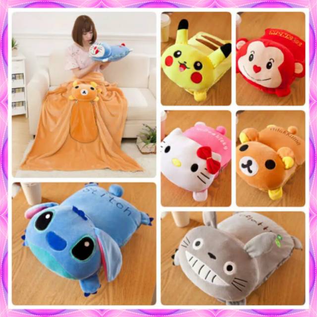 Balmut Boneka Bantal Selimut (3 in 1)/Bantal Selimut Kartun Balmut ...