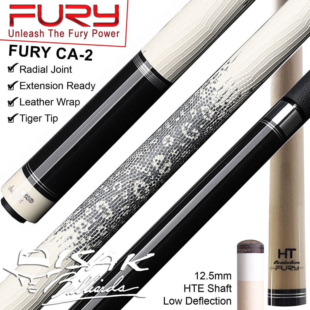 Jual Fury CA-2 Pool Cue - Low Deflection Shaft Billiard Maple Stick ...