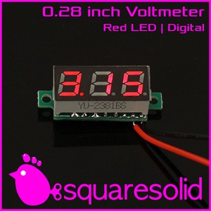 Jual Voltmeter Volt Meter LED digital Micro 0.28 Red Merah ...