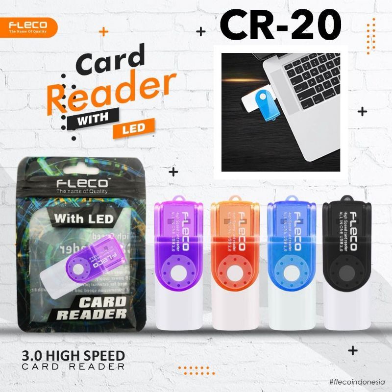 Jual Card rider Fleco multi universal 4 slot memori usb card rider ...