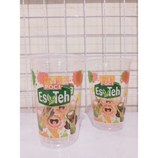 Jual Gelas Cup Teh Poci Ukuran 16 OZ dan 12 OZ 1 slop ( isi 50 cup ...