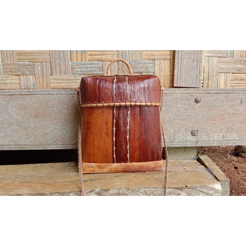 Jual tas kepek Baduy dalam (pohon saray, kulit kayu tereup, Sasak bambu ...