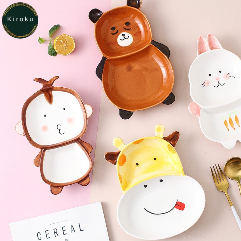Jual Piring Keramik Karakter Hewan / Animal Piring Impor / Piring Lucu ...