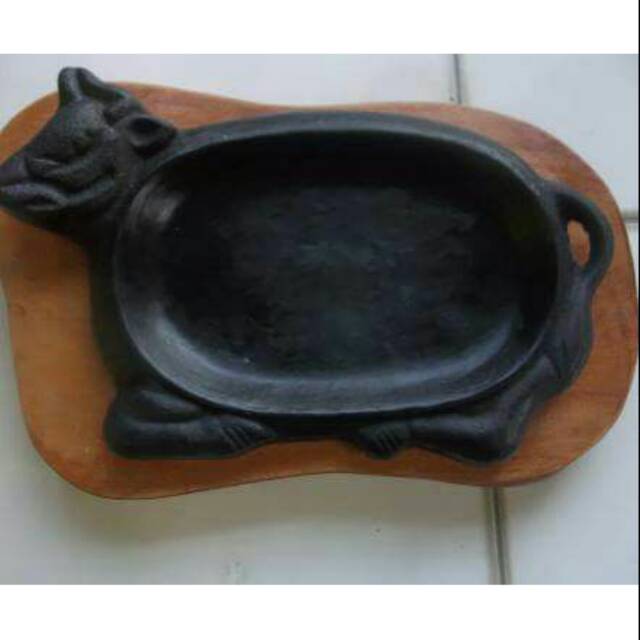Jual Hot plate sapi dilengkapi dengan alas kayu | Shopee Indonesia