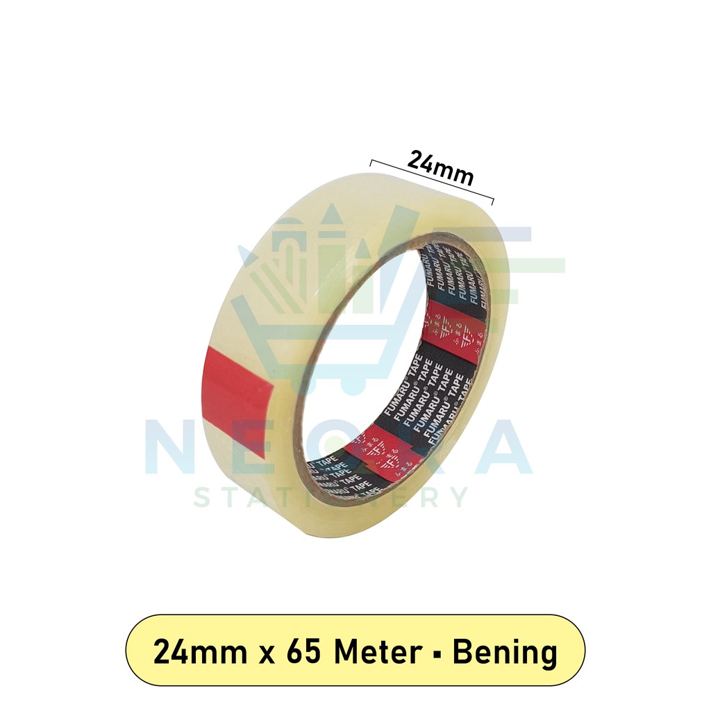 Jual Selotip 1 Inch/Isolatip Bening Fumaru SAT 24mmx65 M (Red Label ...
