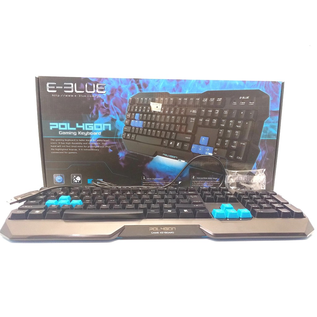 Jual Keyboard Gaming E-BLUE POLYGON GAMING | Shopee Indonesia