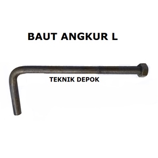 Jual Baut Angkur L 3/4 Inch 19 mm x 600 mm Anchor Bolt Struktur ...