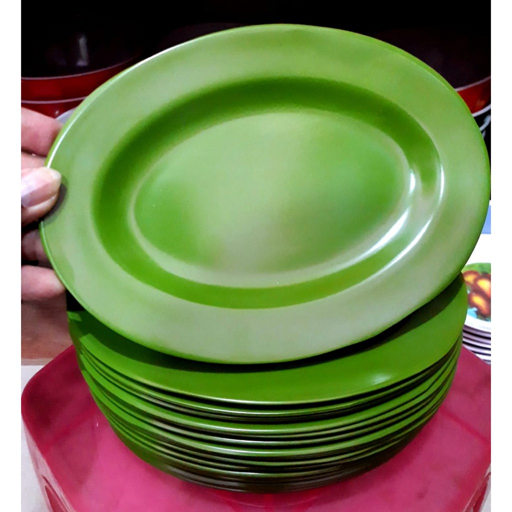 Jual Piring Saji Melamin / Piring Oval Melamin 8 Inchi | Shopee Indonesia