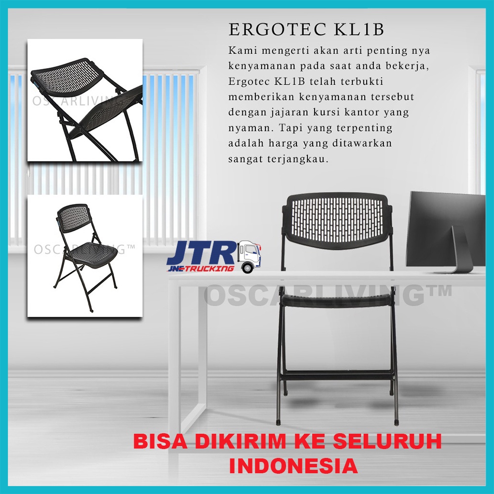 Jual Ergotec Kursi Lipat KL1B - Hitam / Kursi Kantor Kerja - JTR/CARGO | Shopee Indonesia