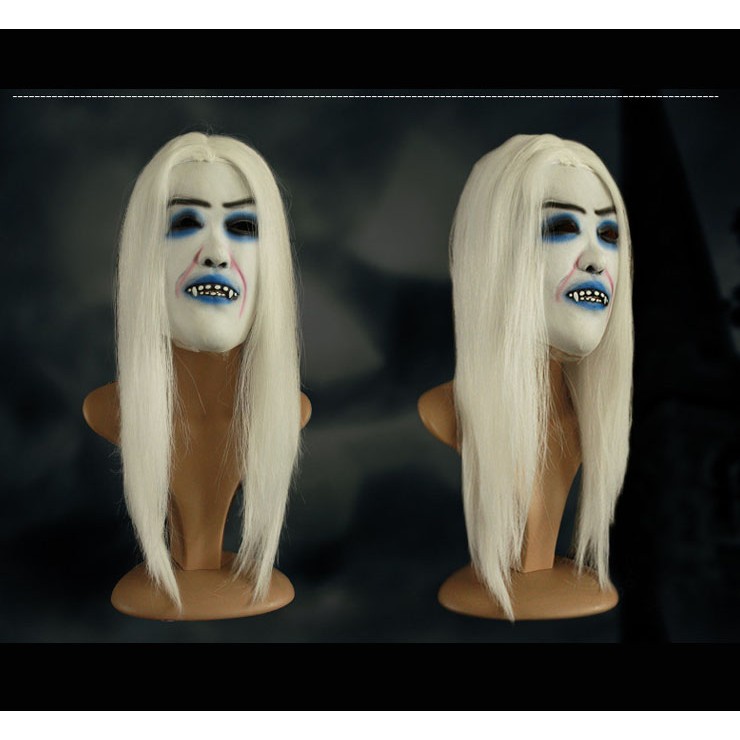 Jual topeng set wig putih halloween cosplay hantu | Shopee Indonesia