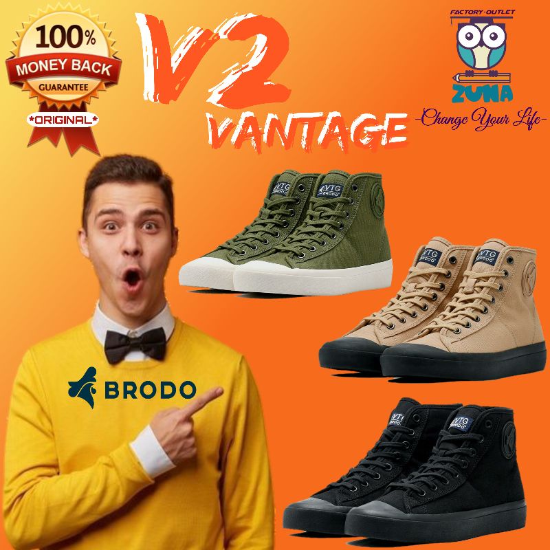 Jual Sepatu Brodo Vantage V2 Hi (fullblack/Camel/Olive) TERMURAH ...