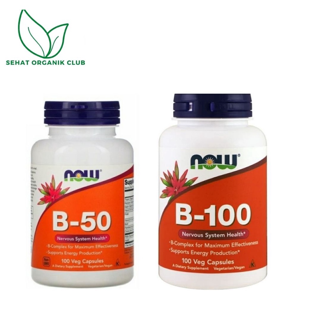 Jual Now Foods Food Vitamin B 50 100 Veg Now B50 B complex ; vitamin B ...