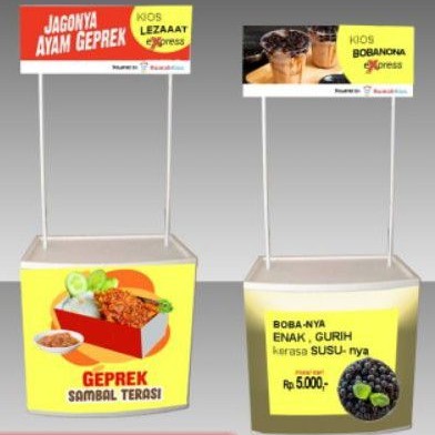 Jual Event desk / booth portable (termasuk cetak stiker) | Shopee Indonesia