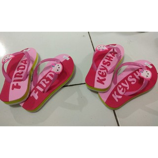 Sendal Custom | Sendal nama | Sendal murah | Sendal Jepit | Shopee ...