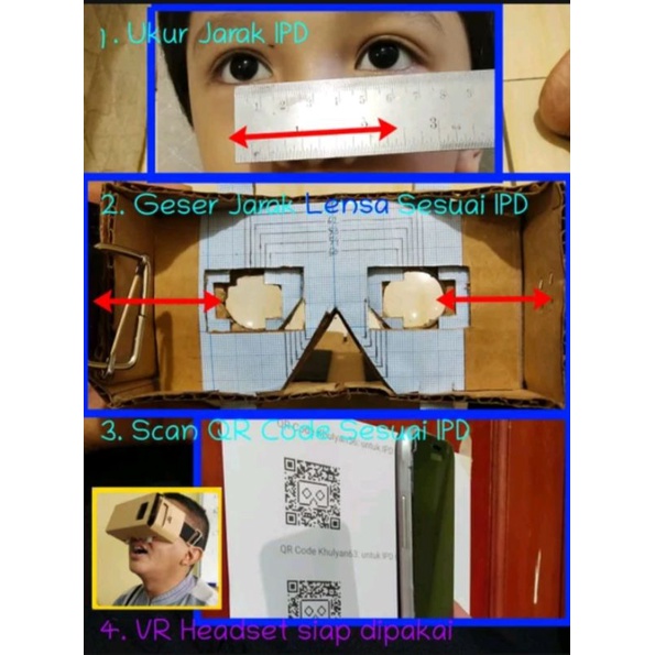 Jual VR Headset | IPD Adjustment | Multiple QR Code | Head Strap ...