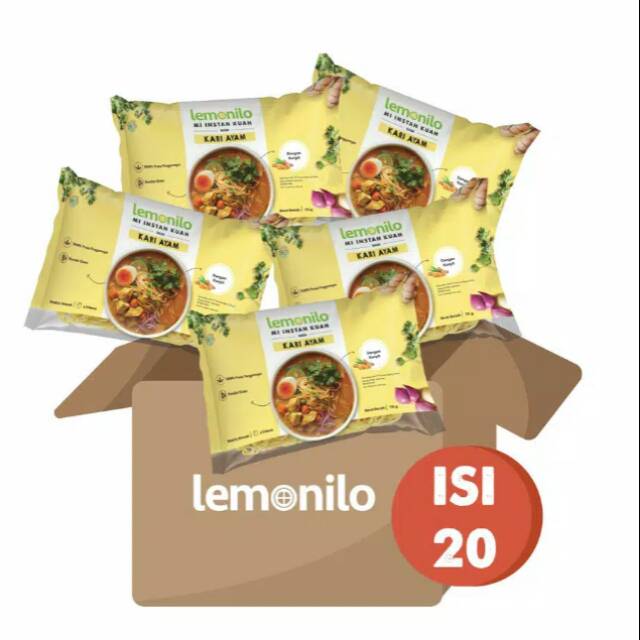 Paket lemonilo Mie Kari Kuah isi 20 pc | Shopee Indonesia