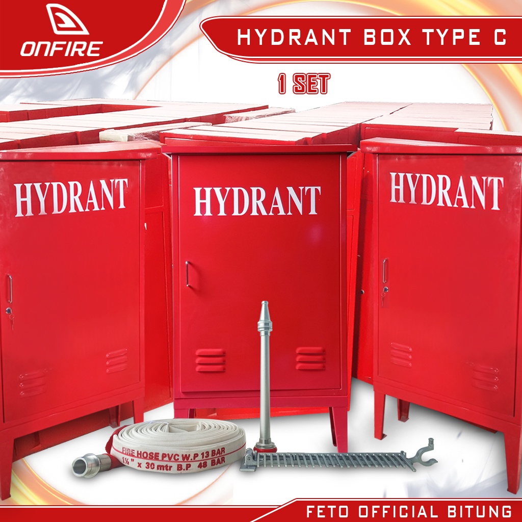 Jual BOX / HYDRANT BOX TYPE C 1 SET TANPA KACA MERK ONFIRE | Shopee ...